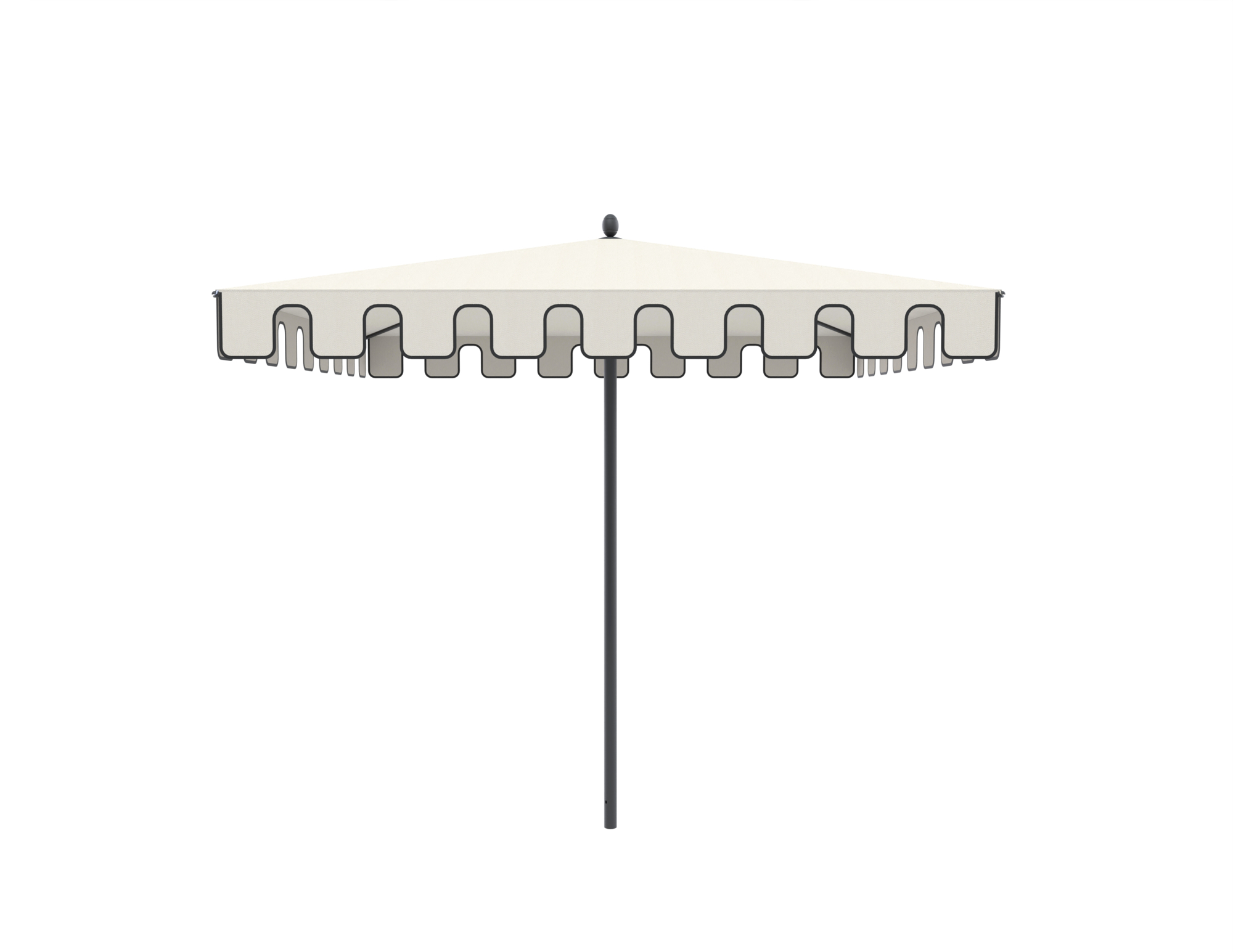 Nata UX Roman Canvas center post umbrella square 2.3 m with beige ...